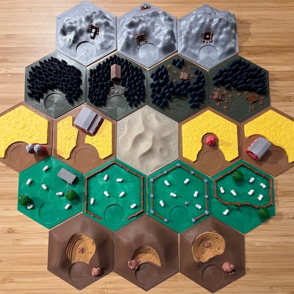 3D Catan Tiles - Etsy