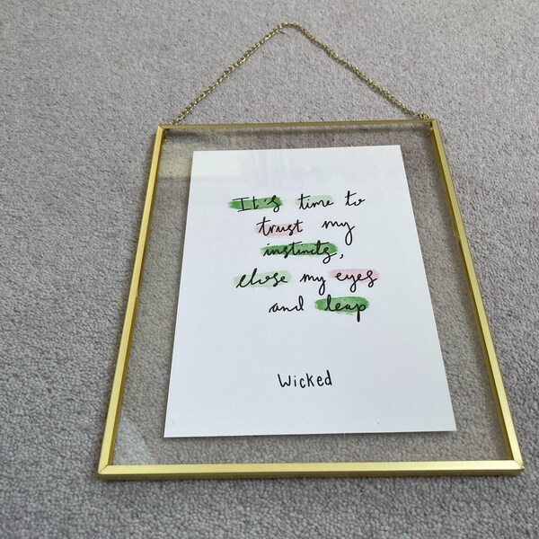 Wicked Print, Musical Theatre Print, Wicked Poster, Defying Gravity ...