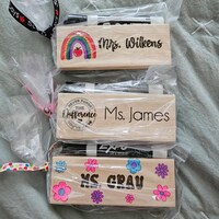 Personalized Teacher Whiteboard/chalkboard Eraser Gift Set, Hand ...