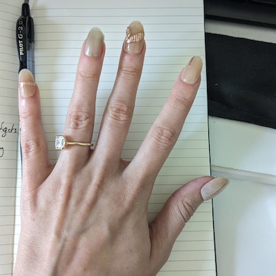 Luxury Press-on Nails, High-end Swarovski Crystal Long Nails, Roseup ...