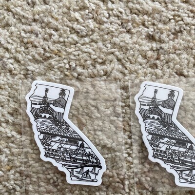 San Diego Sticker, California Sticker, State Sticker - Etsy