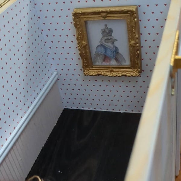 Dollhouse Miniature Picture Frame Large Fancy Gold for Painting 1:12 ...