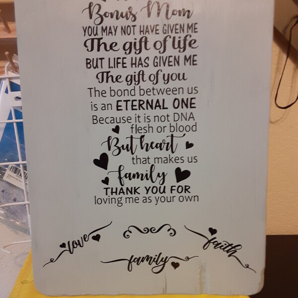 Bonus Mom (or Mum) SVG and Laser Cut File-not a Physical Item. - Etsy