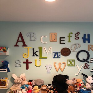 Wooden Alphabet Letters Set Nursery Decor Wall Letters - Etsy