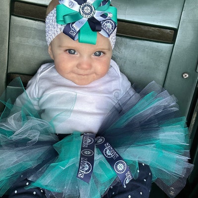 Seattle Mariners Navy/teal Boutique Hair Bow or Headband 2 Sizes - Etsy