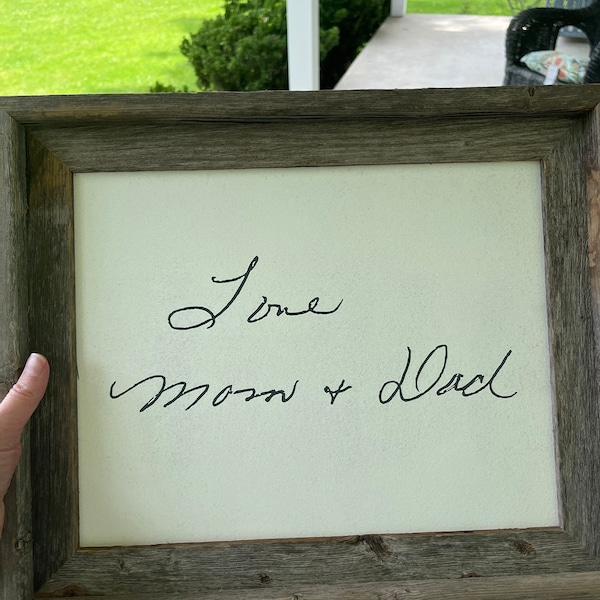 Custom Handwriting Sign for Loved Ones Writing, Personalized ...
