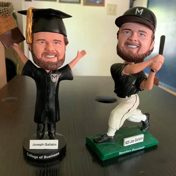 Custom Bobblehead Graduation Student, Male Graduate Custom Bobblehead ...