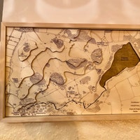 Gigha Island Landkarte aus Holz / Schottland / Halbinsel Kintyre / Isle ...