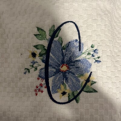 Floral Monogram Machine Embroidery Design 6 Sizes Instant Download - Etsy