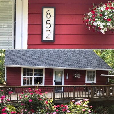 Black and White Shiplap House Numbers Address Sign Black - Etsy Canada