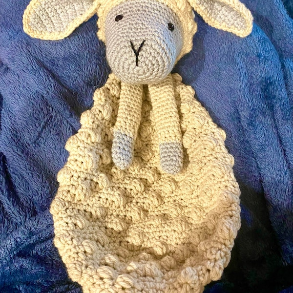 Sheep Lovey Crochet Pattern-lovable Lamb Bobble Buddy DIGITAL Pdf ...