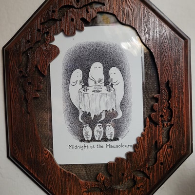 4x6 Spooky Art Print Pen and Ink Drawing of Ghost Friends - Etsy