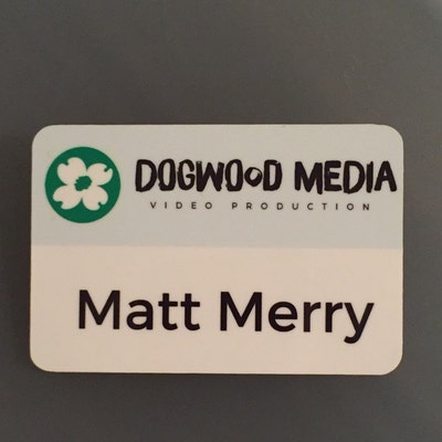 Plastic Name Badge With Magnetic Backing Logos Included - Etsy