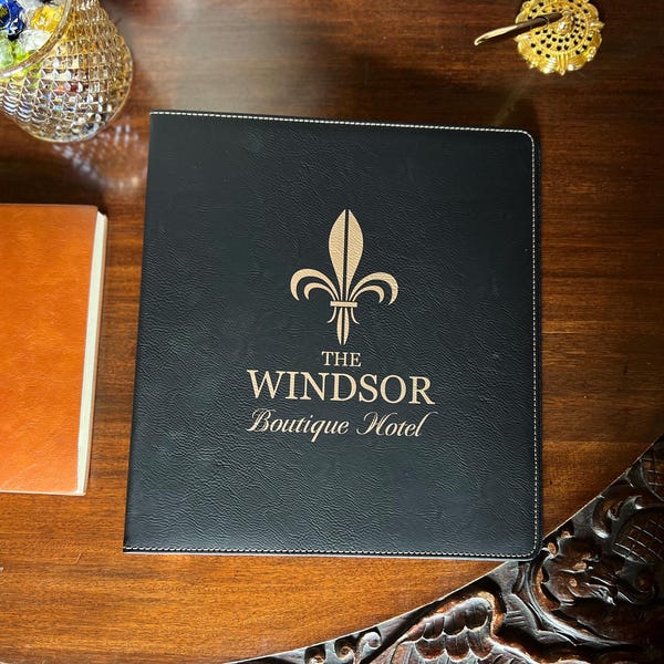 Custom Engraved Leather 3 Ring Binder Portfolio, Personalized Letter ...