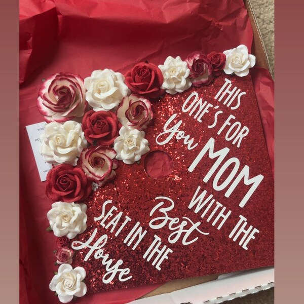 Custom Nurse With Stethoscope and EKG Line Glitter Graduation Cap ...