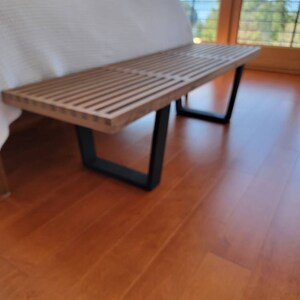 Short Nelson Bench in Ultra-matte Black. Entryway Bench, Mudroom Bench ...