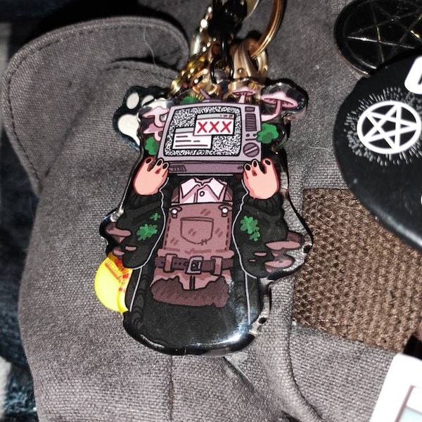 TV Head Cute Acrylic Keychains! - Etsy UK