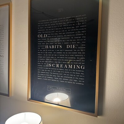 Whos Afraid of Little Old Me Lyric Poster, the Tortured Poets Urban ...