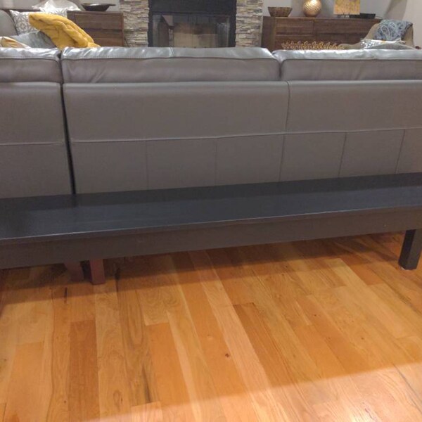 Tavern Farmhouse Bench, Rustic Solid Wood Bench / Stained All Black ...