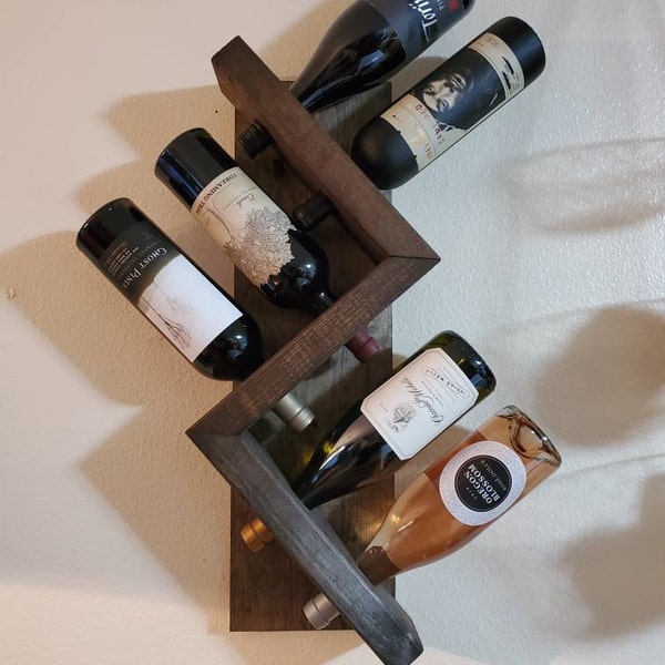Zig Zag Wine Rack | the Ziggy Zag | Z Geometric Rustic Wood Wall ...