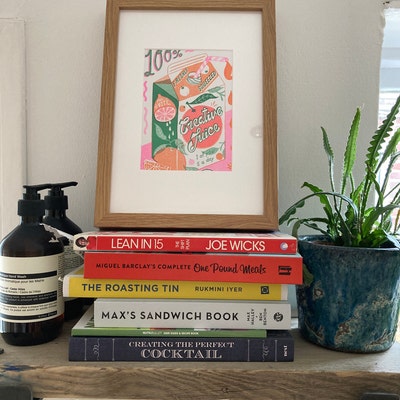 Creative Juice A5 Risograph Print Orange Juice Wall Art - Etsy