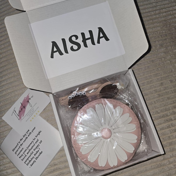 Custom Flower Daisy Girl Proposal Gift Box With Sunglasses, Toddler ...