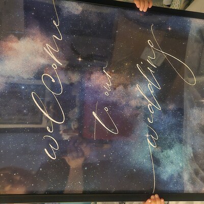 Cosmic Welcome Sign, Zodiac Astronomy Sign, Galactic Welcome, Space ...