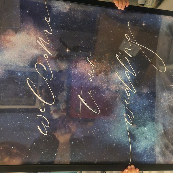 Cosmic Welcome Sign, Zodiac Astronomy Sign, Galactic Welcome, Space ...