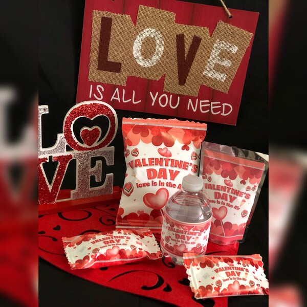 Valentine's Day Chip Bundle Labels Printable, Snack Bag , Best Friends ...