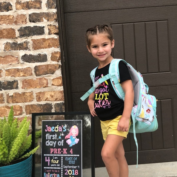 Mermaid First Day of School Sign PRINTABLE, 1st First Day of Preschool ...