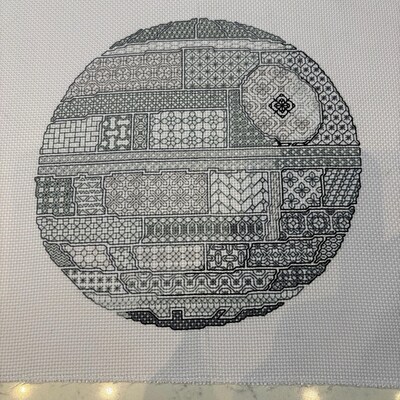Death Star Blackwork Pattern digital Download - Etsy