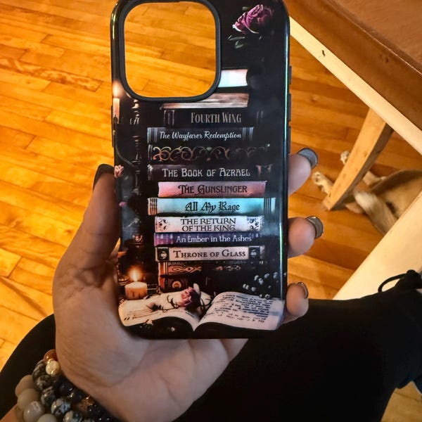 Personalized Favorite Book Phone Case: Custom Bookshelf Dark Academia ...