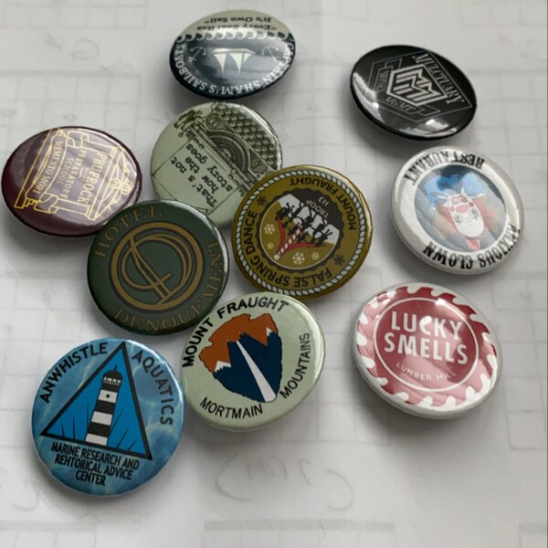 A Series of Unfortunate Events Buttons - Etsy