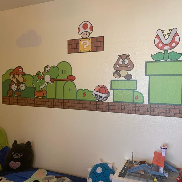 Removable Luigi Wall Decal Super Mario Bros Wall Sticker for Children ...