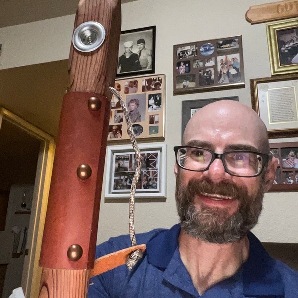 Standing Black Bear, Natural Earth Tones Poplar Wood Walking Stick ...