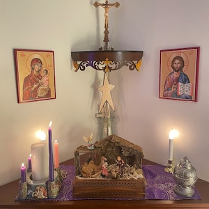 Wall Display Float Shelves Wooden Christian Altar Wood Catholic ...