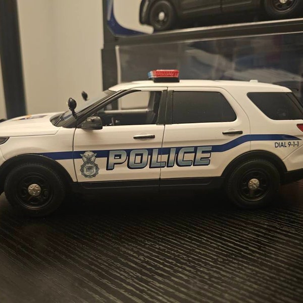 1/18 Scale Houston Texas Die Cast Model Police Car Replica With Working ...