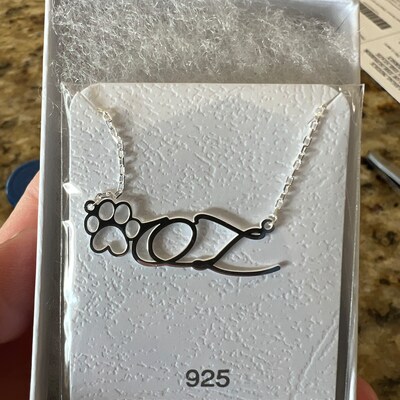 Good Luck Angel Pendant Necklace, Angel Wings Necklace, Silver Cherub ...