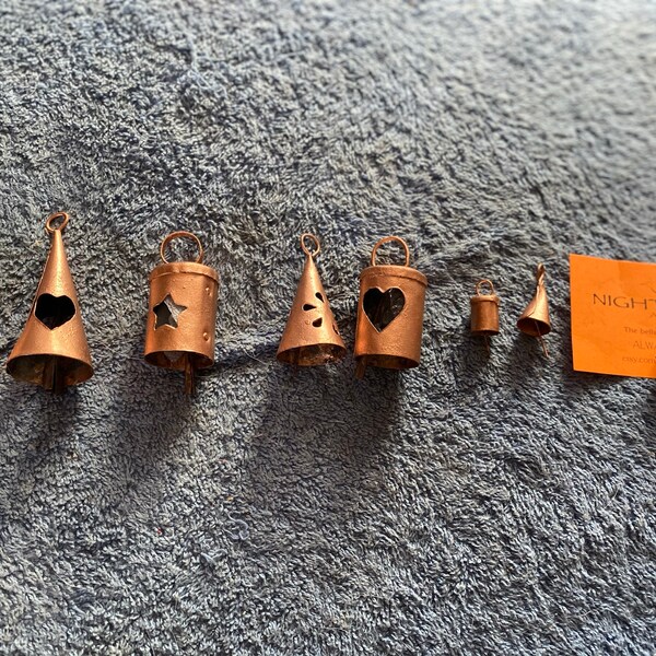 COPPER Painted BELLS Variety Pack-sample 7 of Our Popular Copper Bells ...