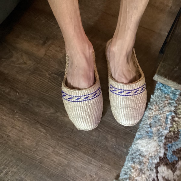 Comfy Handmade Straw Sandals Unique House Shoes for Spa, Sauna, Bed ...