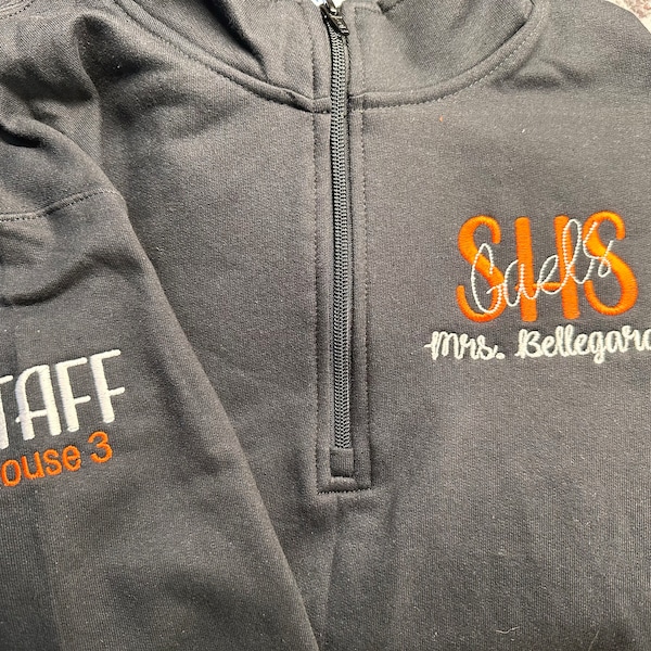 Custom School Spirit Shirt, Pullover 1/4 Zip Jacket, Hoodie, Full Zip ...