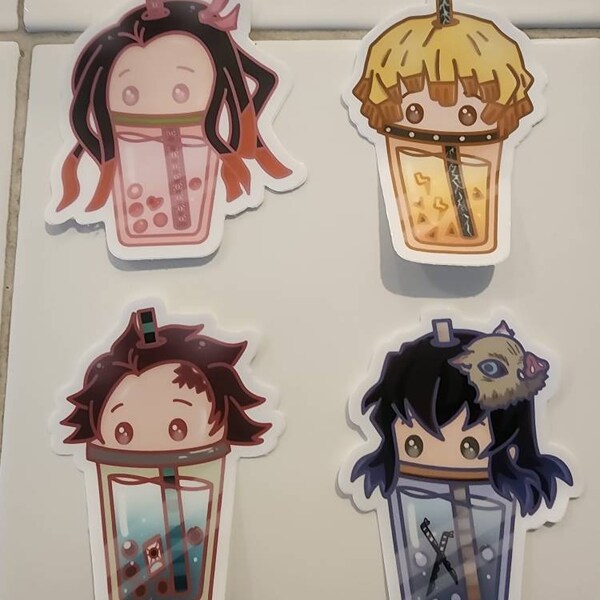 Cute Kaisen Anime Boba Sticker | JJK | Chibi Set Pack | Kawaii Gift for ...