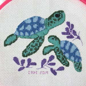 Turtle Needlepoint Pattern, Nautical Needlepoint, Turtle Cross Stitch ...