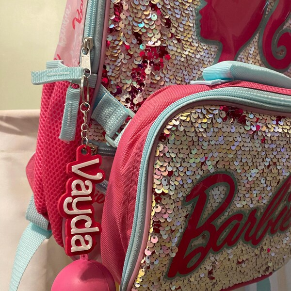 Personalized Keychain - Two-tone - Custom Colors & Text - Bag Charm ...