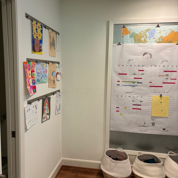 Custom Kids Art Display Board Magnetic, Playroom Wall Art, Kids Room ...