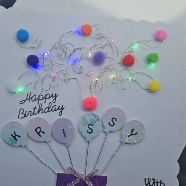 Light up Cards Led Cards Light up Birthday Cards Hearts and Flowers ...