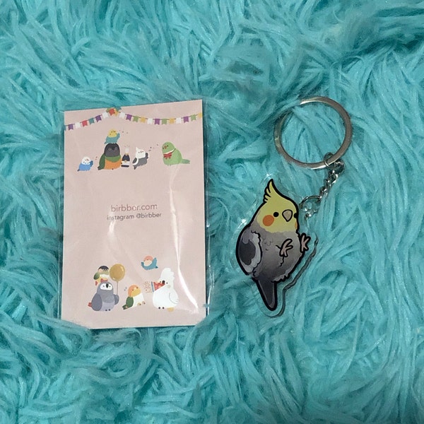 Dangling Cockatiel Keychain - Etsy