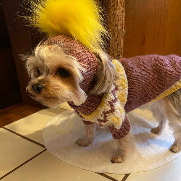 Dog Designer Clothes, Cable Knitted Dog Sweater , Dog Dresses for Small ...