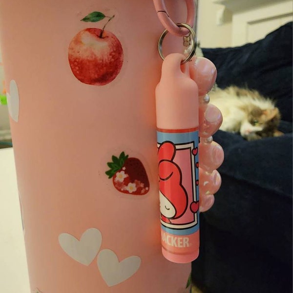 Lip Jam Keychain Cap - Chapstick Holder Keychain - Chapstick Keychain ...