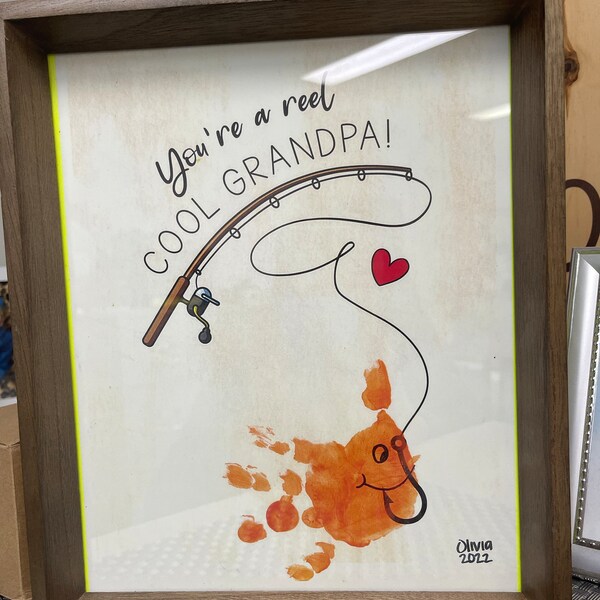 You're a Reel Cool Grandpa / Fish Hand Handprint Art / Father's Day ...